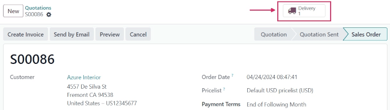 Process receipts and deliveries in two steps — Odoo 17.0 documentation